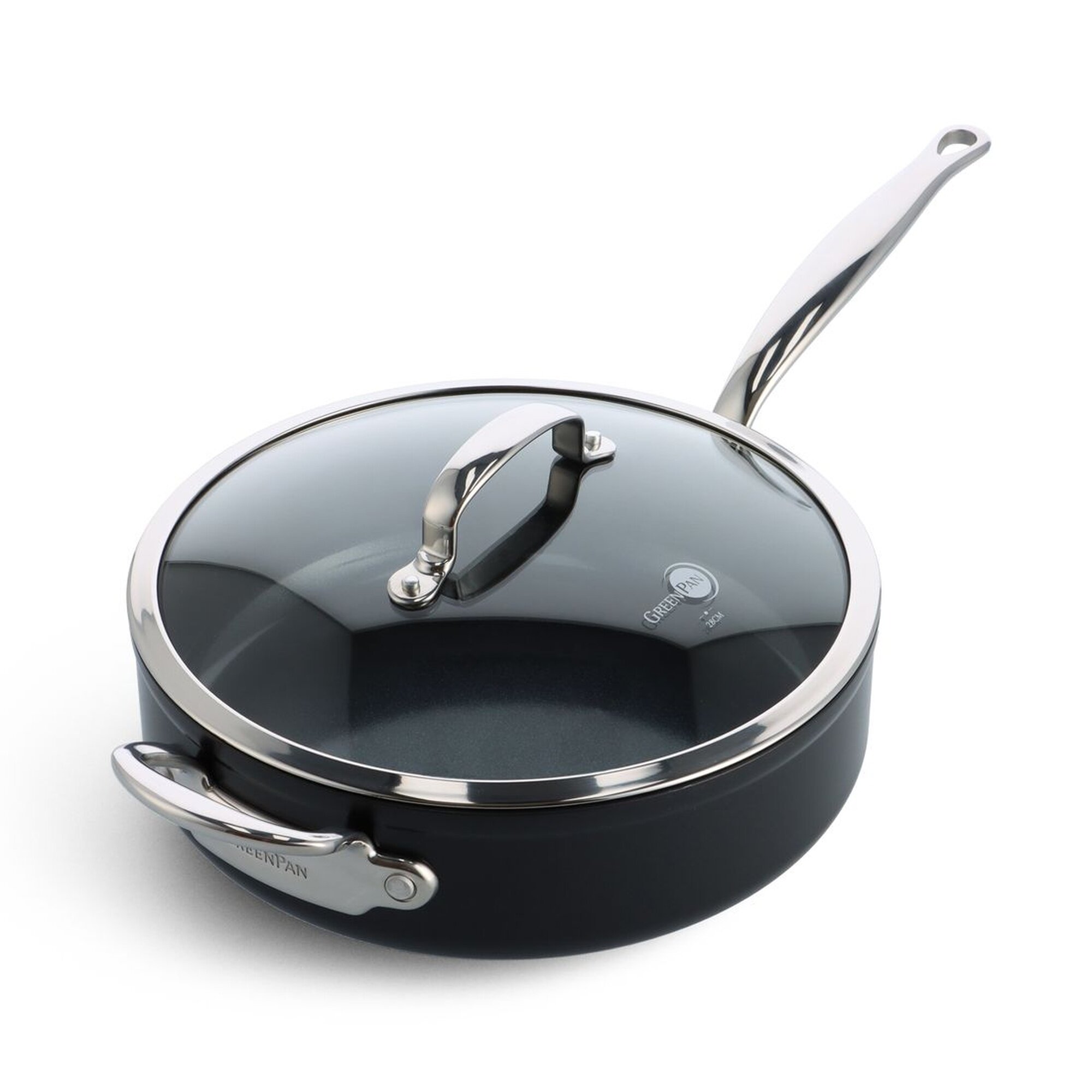 Ковш - GreenPan Barcelona Pro - 28 см, 3, 65 л, черный, 4895156693130