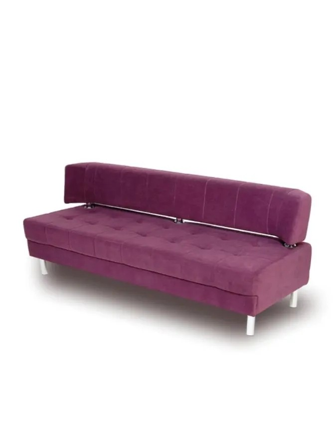 Диван прямой прага 190х67х77 см, нераскладной, фиолетовый велюр