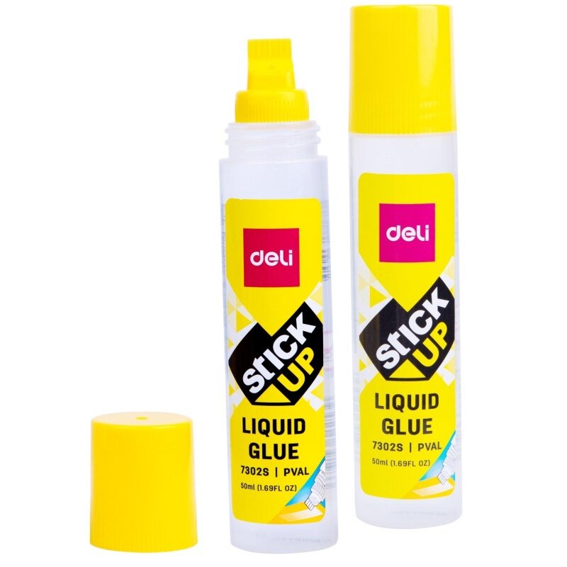 Клей Deli Канцелярский, жидкий, прозрачный, E7302S, 50 мл