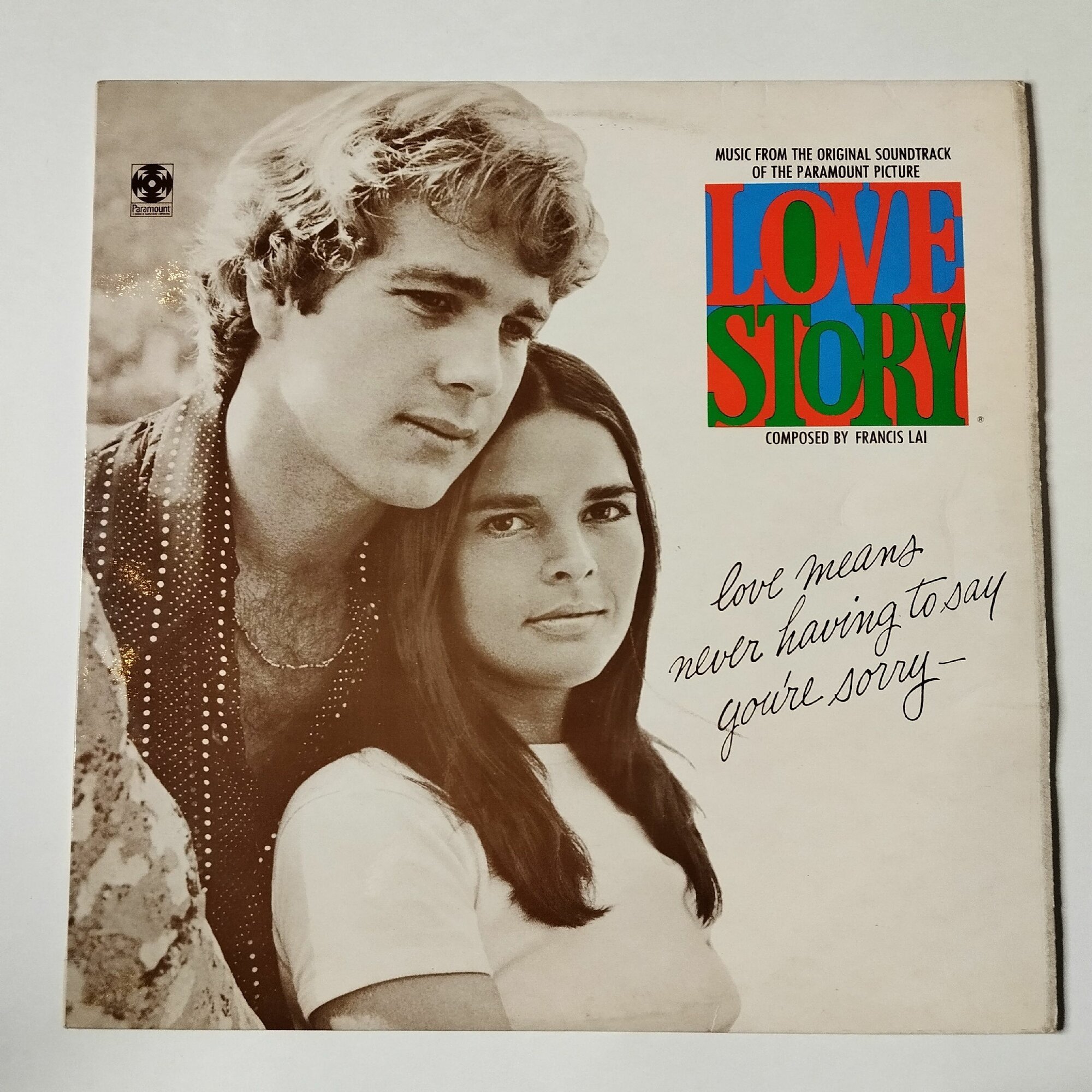 Винтажная виниловая пластинка LP Francis Lai Love Story История Любви OST (UK 1971)