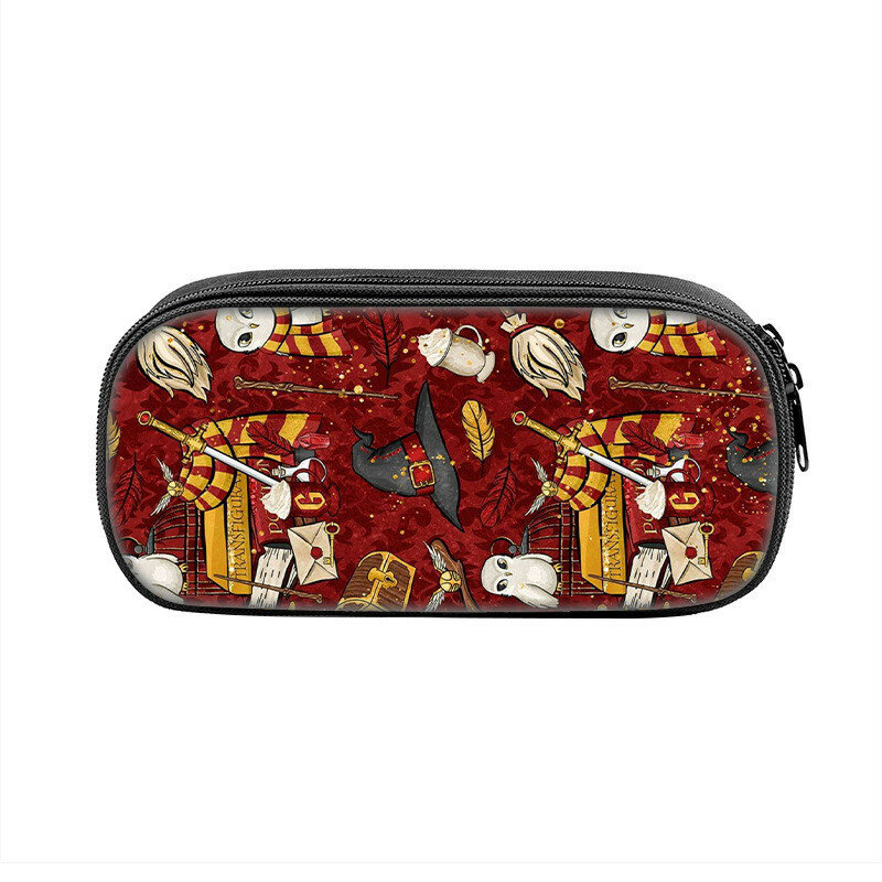 Potter student stationery bag with spacious storage for school and gift silver