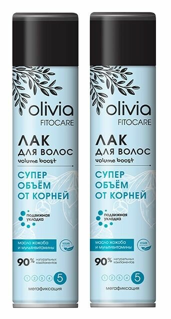 Лак для волос OLIVIA Супер объем от корней сверхсильная фиксация (2уп по 250мл)