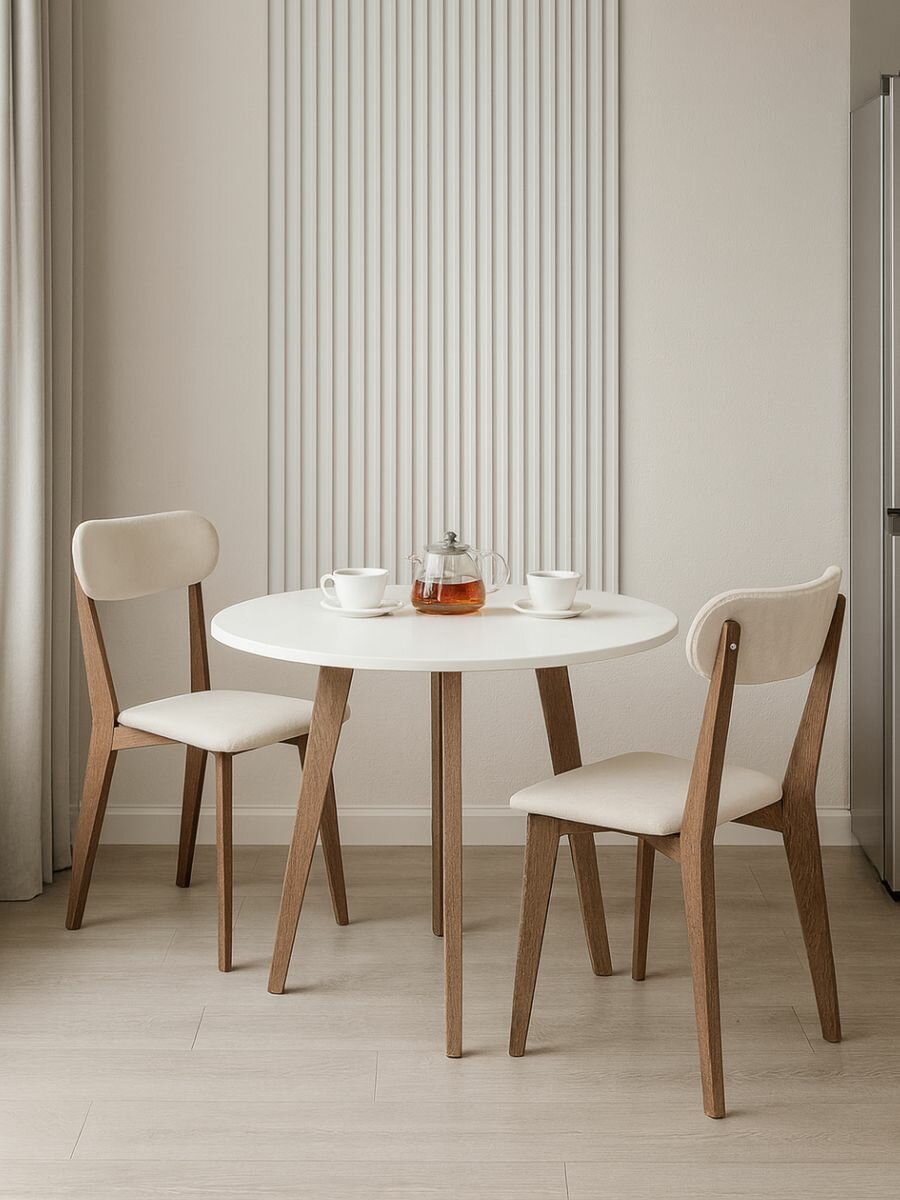 Стулья для кухни 2 шт, стул мягкий со спинкой, деревянный, кухонный