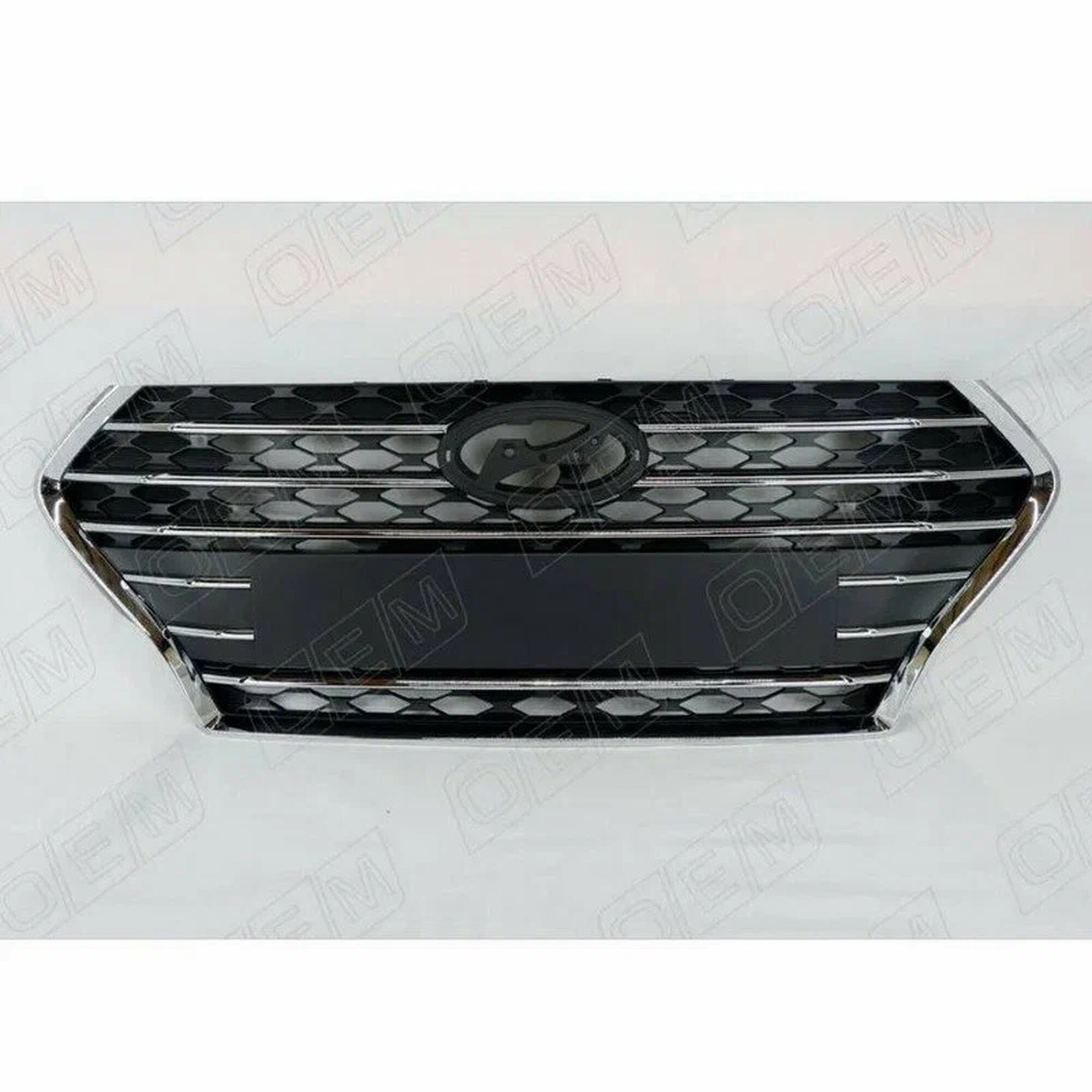 Решетка радиатора OEM3163, для Hyundai Solaris, ABS пластик, черная