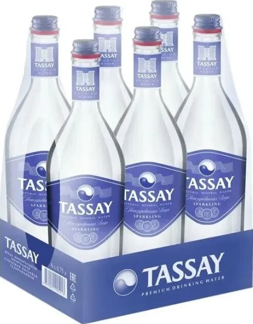 TASSAY 0,75л./6шт. Газ стекло TASSAY Напиток газированный Казахстан