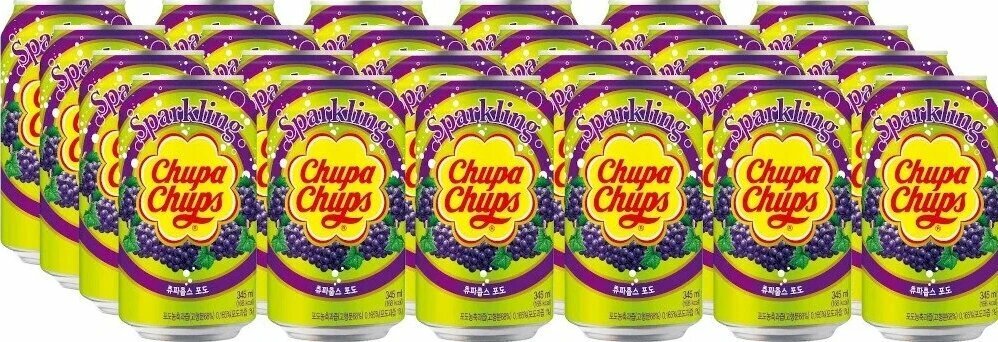 Chupa Chups Виноград 0,345л./24шт. Chupa Chups Лимонад Южная Корея