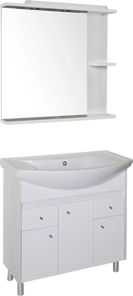 Мебель для ванной комнаты ASB-Mebel Орхидея 80 белая, северное дерево