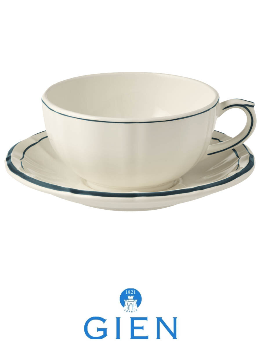 Набор чайных чашек с блюдцами Gien Acapulco, фаянс, 300 мл, Ø 12 cm , Ø 17,5 cm