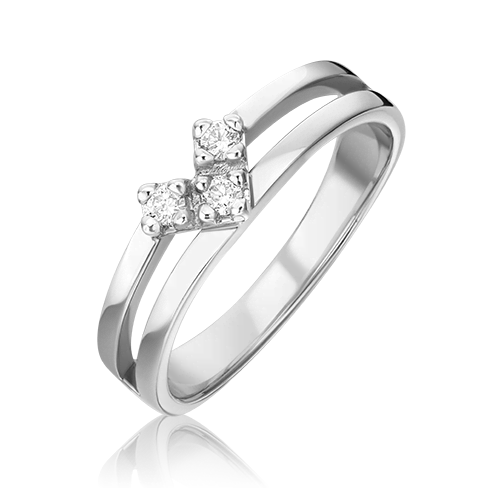 Кольцо, белое золото, 585 проба, бриллиант