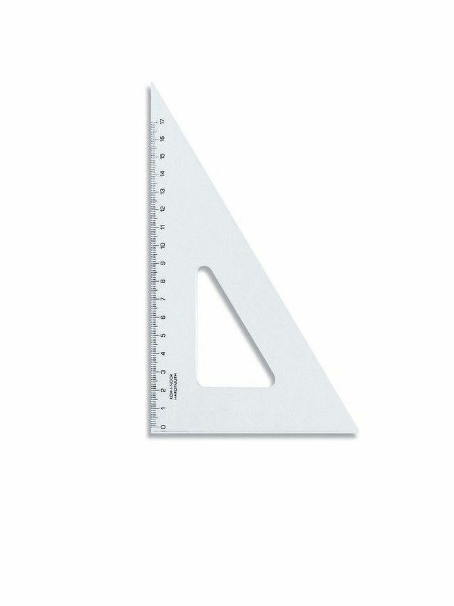 Угольник канцелярский для черчения Koh-I-Noor линейка угловая 60 градусов