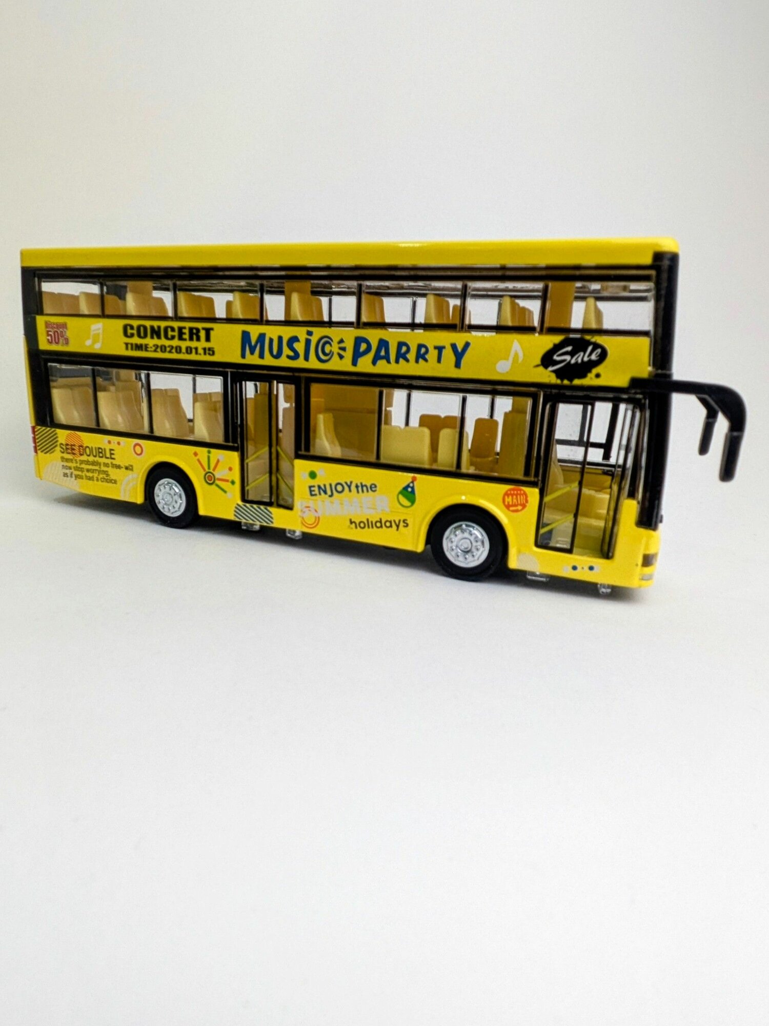 Автобус машинка большой со светом и звуком металлический