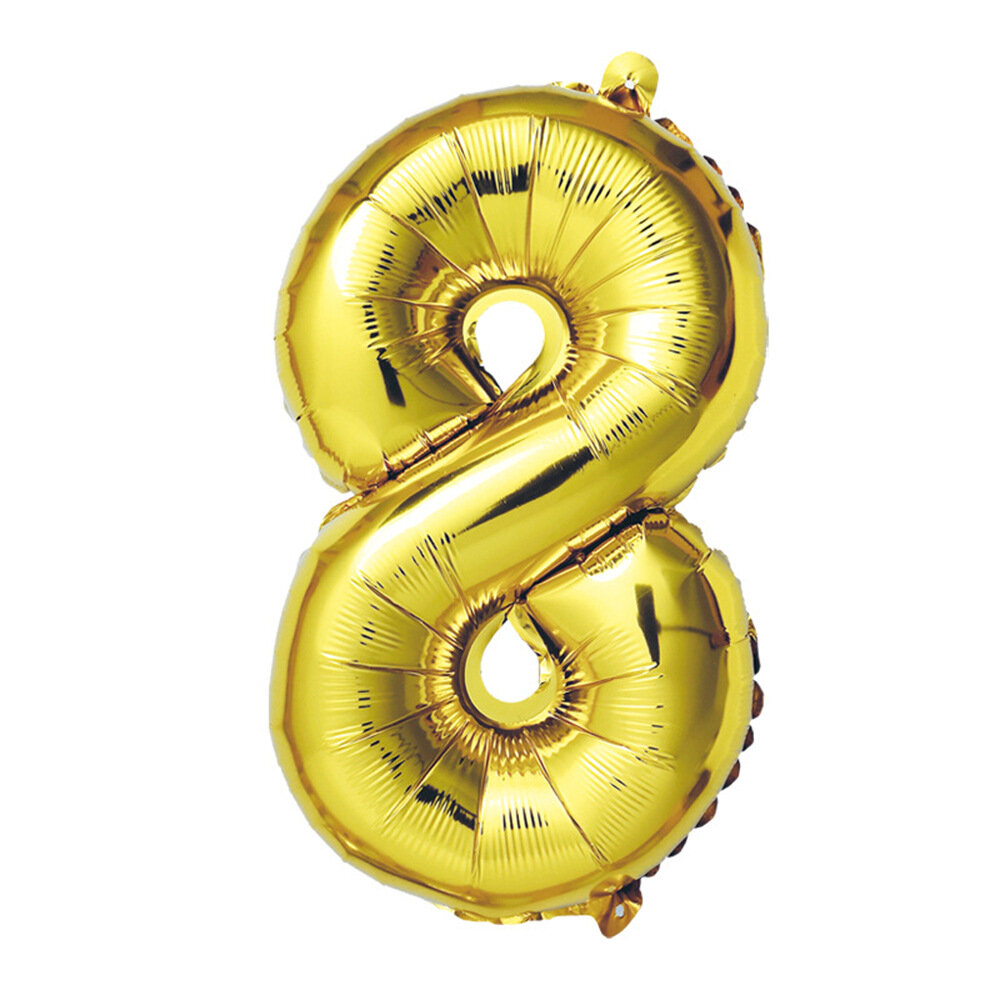 Цифровые воздушные шары, 16 дюймов, алюминиевая пленка, 0-9, для свадьбы и первого дня рождения