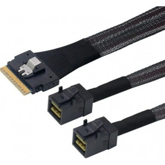 Кабель Lr-link SAS SFF-8654 8i - 2xHDminiSAS SFF-8643, 0.8м.