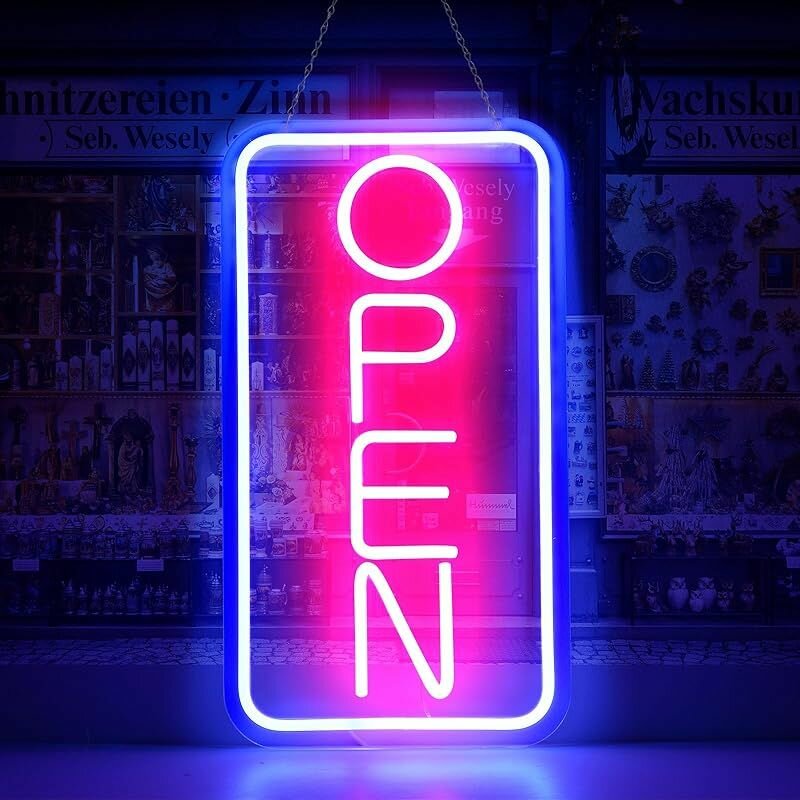 Светильник Ночник OPEN, регулируемая яркость, для бизнеса, ультраяркие светящиеся вывески