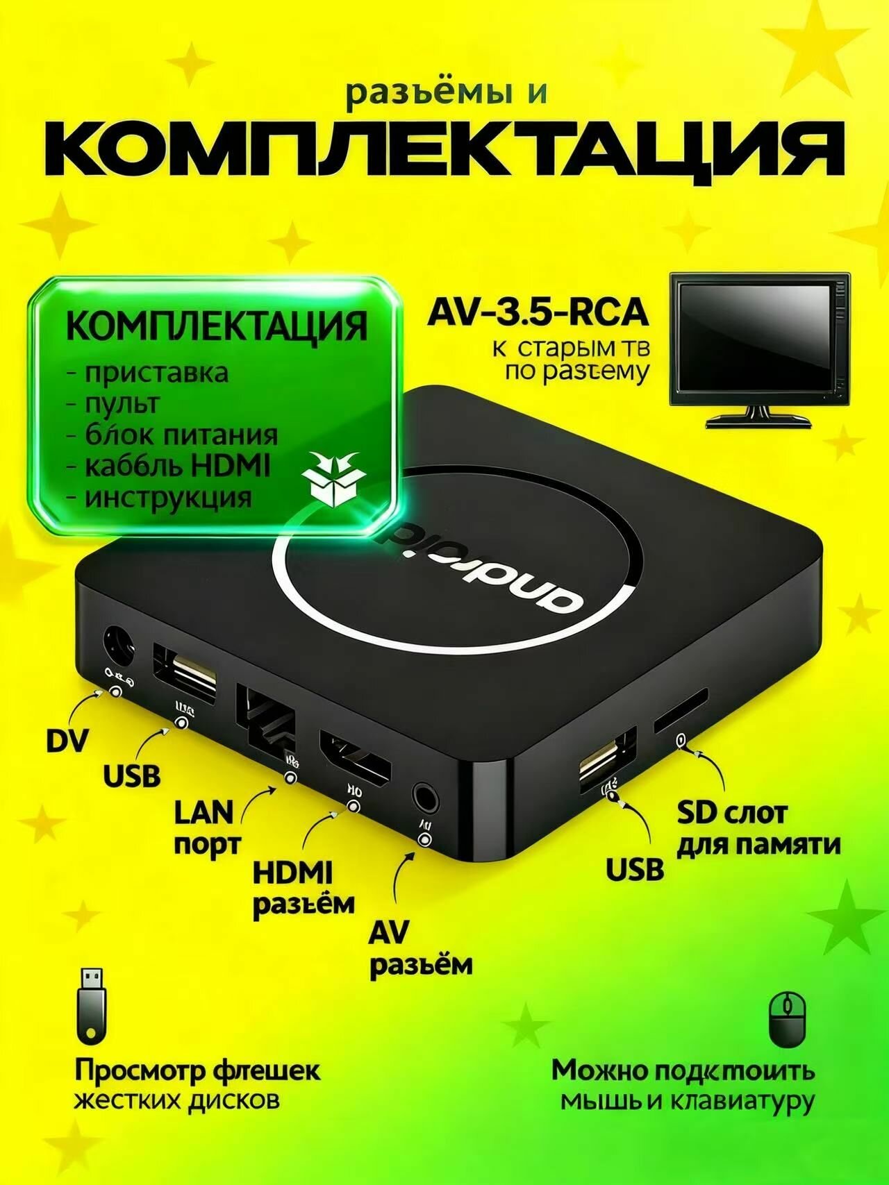 Приставка для телевизора смарт ТВ , ТВ приставка Андроид ТВ Медиаплеер UHD 8K ULTRA 8/128 ГБ +бесплатное телевидение и кинотеатр, Bluetooth пульт