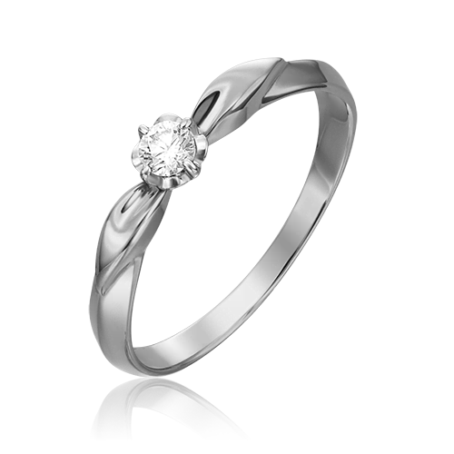 Кольцо, белое золото, 585 проба, бриллиант