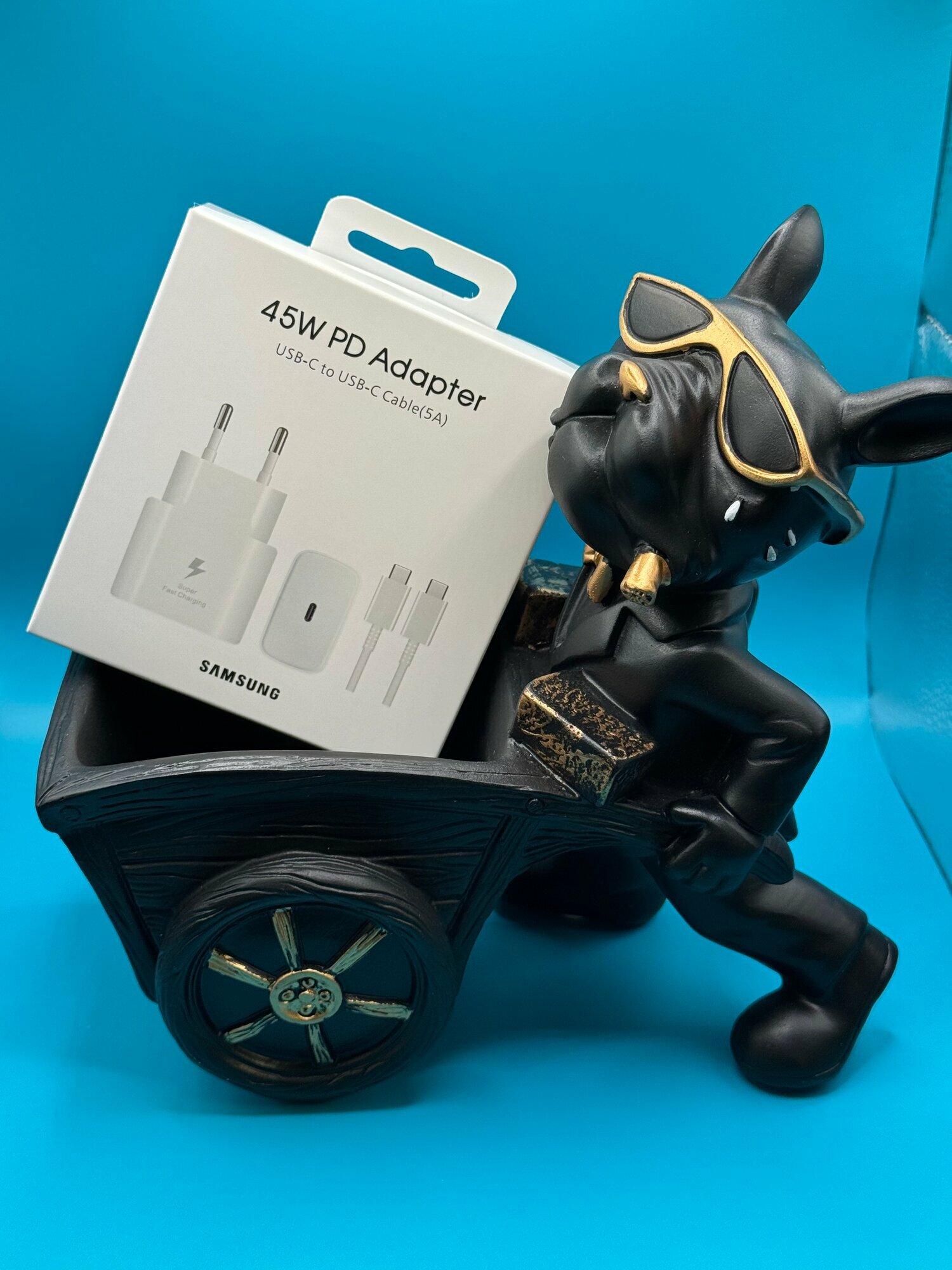 Зарядное устройство Оригинал Samsung Super Fast Charging (EP-TA845) 45W с кабелем Type-C-Type-C, белое