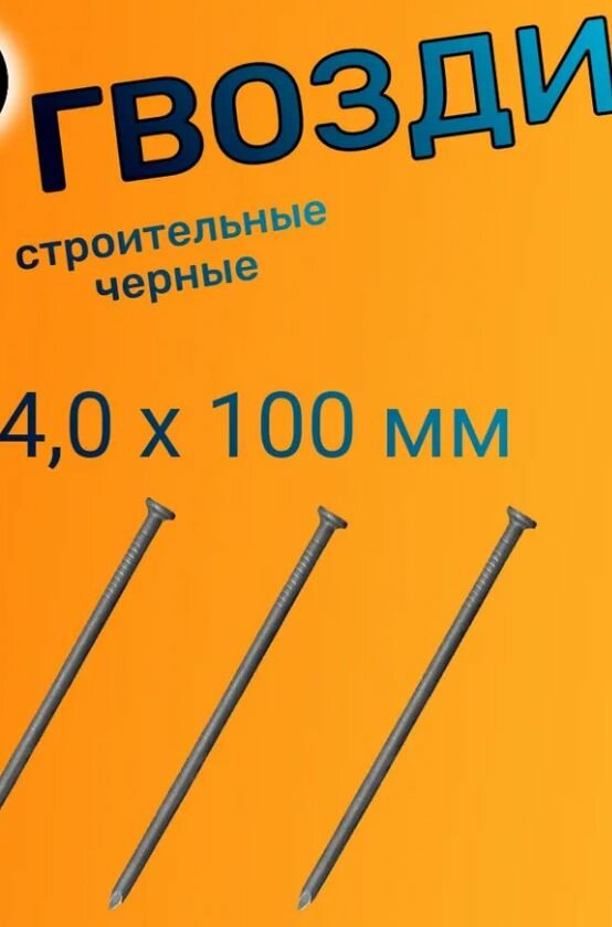 Гвозди строительные 4 х 100 , 1 кг