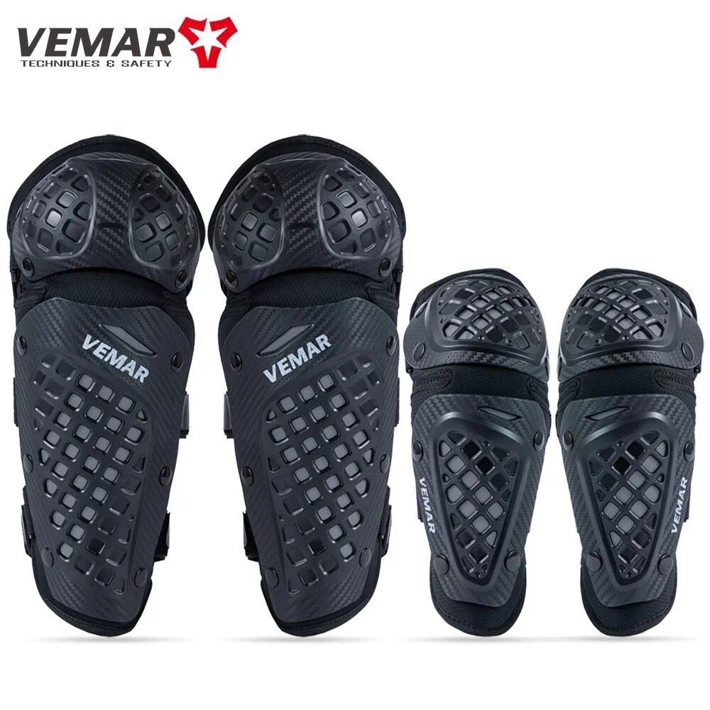Мотоциклетные наколенники и налокотники Vemar, защитные комбинированные наколенники Four Seasons для спорта на открытом воздухе для мотокросса для BMW Adventure Moto, L, Черный