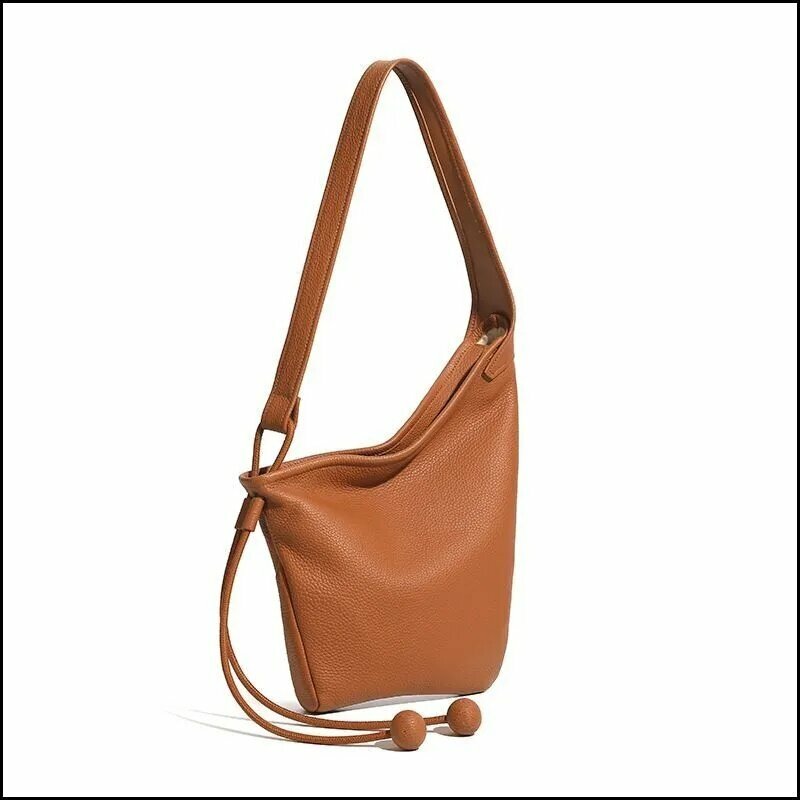 Нишевая асимметричная сумка через плечо с роговой ручкой для женщин