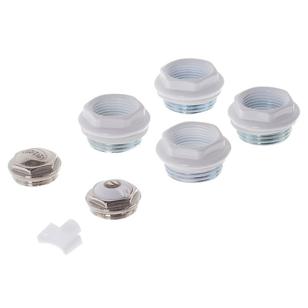 Монтажный комплект для радиатора Rifar 3/4" сталь белый 7 предметов