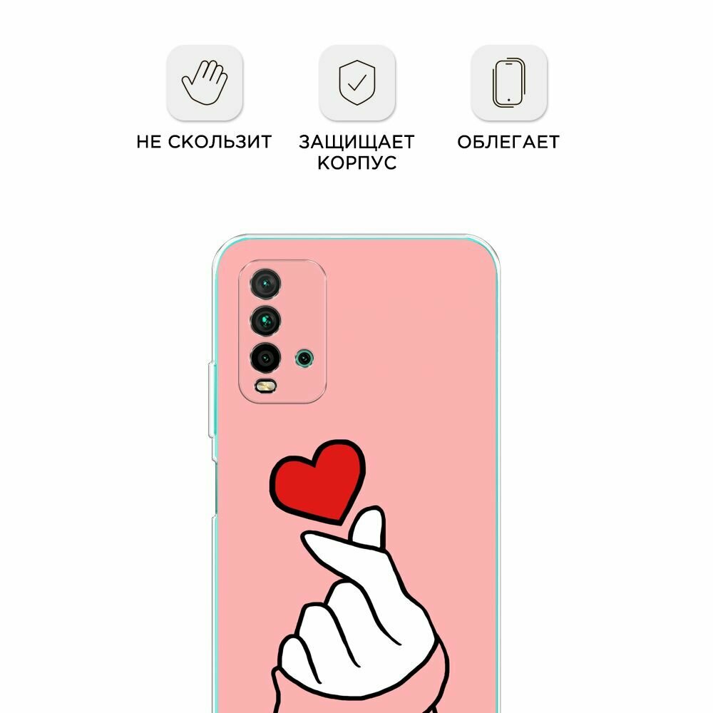Чехол на Xiaomi Redmi 9T / Сяоми Редми 9Т с принтом "Милое сердечко" — фото 1