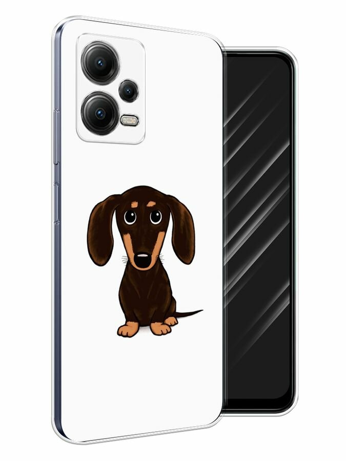 Чехол на Xiaomi Poco X5 5G / Сяоми Поко X5 5G с принтом "Маленькая такса"