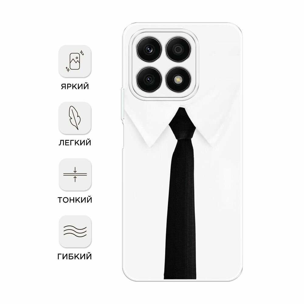 Силиконовый чехол на Honor X8A / Хонор X8A с принтом "Галстук" — фото 1