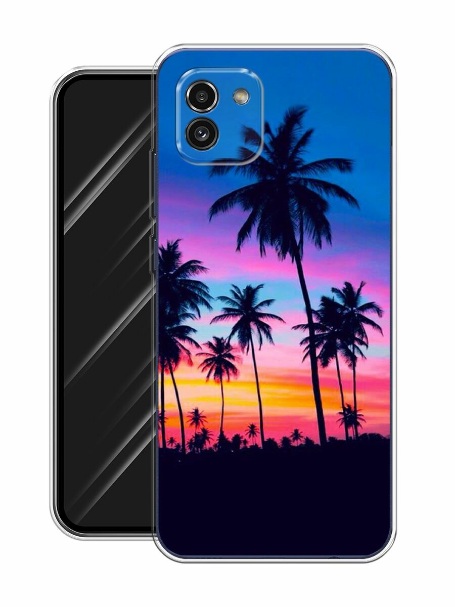 Чехол на Samsung Galaxy A03 / Самсунг Галакси А03 с принтом "Закат 5" — фото 1