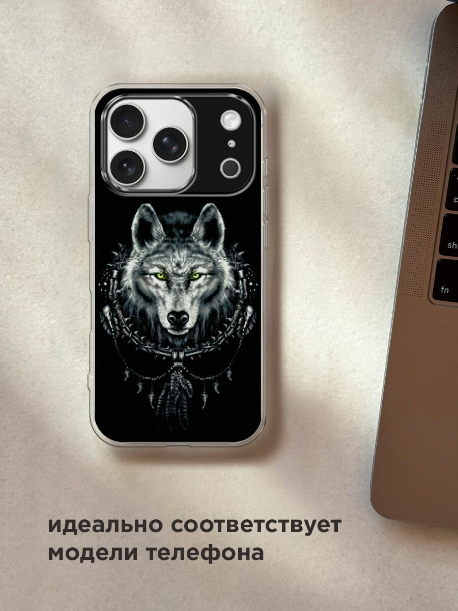 Чехол на Apple iPhone 17 Pro / Айфон 17 Про с принтом "Волк оберег" — фото 1