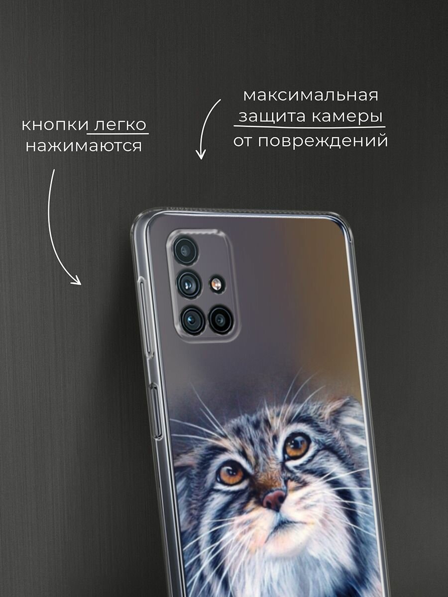 Чехол на Samsung Galaxy M31s / Самсунг Галакси M31s с принтом "Кот манул 2" — фото 1