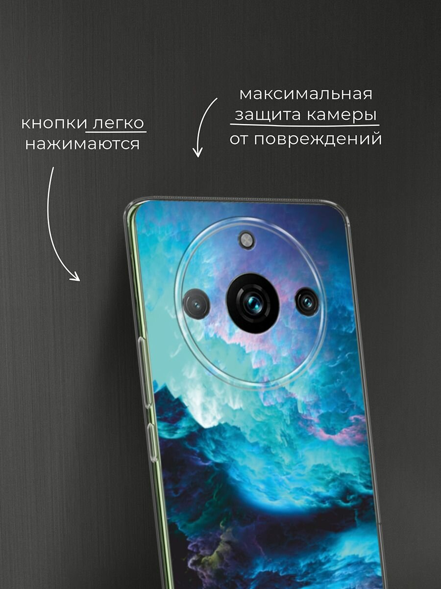 Чехол на Realme 11 Pro / Реалми 11 Про с принтом "Бирюзовое небо" — фото 1