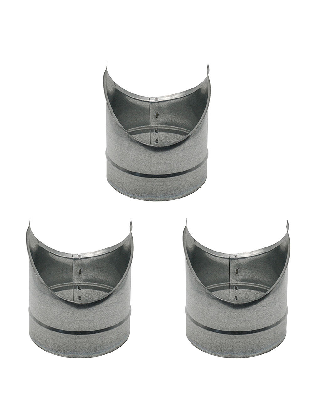 Врезка для круглых воздуховодов d125х100 мм оцинкованная (3 шт.)