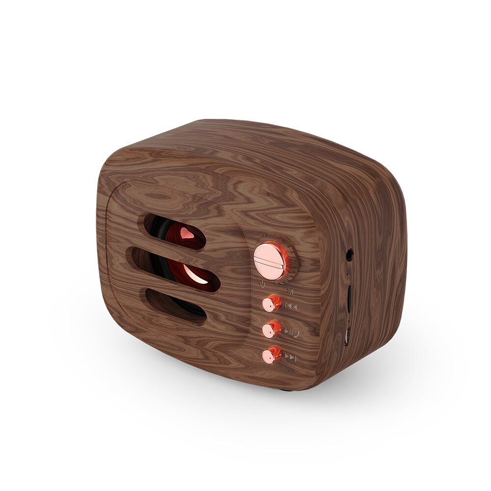 Портативный Bluetooth-колонка B11, стерео звук, аудиоплеер, шумоподавление, поддержка TF-карты, черный, коричневый, BT5.0, 5W, 1200mAh, Micro USB, AUX, размер 12*9.2*7cm, вес 235g