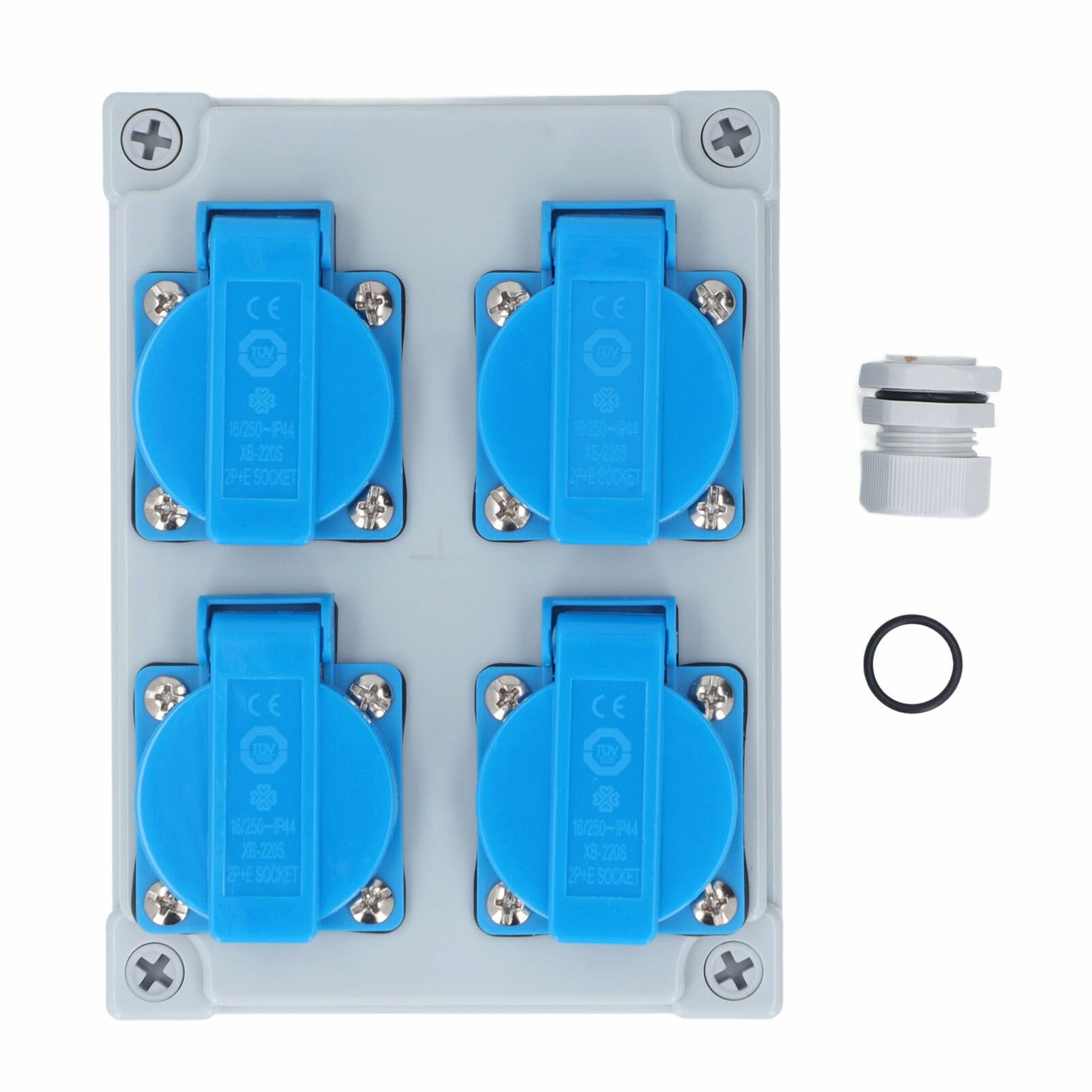 Европейская настенная розетка 4P IP44 водонепроницаемый распределитель питания здания для сада, гаража, ванной комнаты, 250 В, 16 А