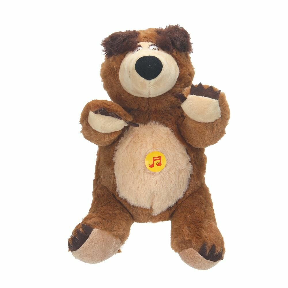 Мягкая игрушка Мишка, маша И медведь, 20 см, озвученный, искусственный мех