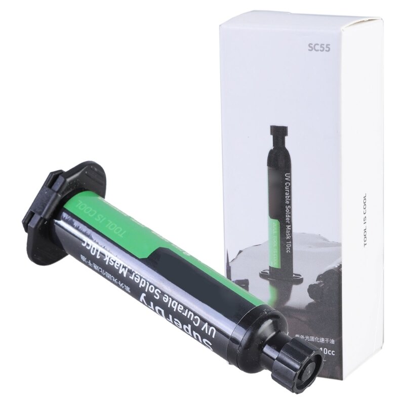 SC55 Быстросохнущая Отверждаемая Паяльная Маска 10CC Для Ремонта Телефона Прыгающая Проволока Быстросохнущие Отверждающиеся Сварочные Пасты Флюсовое Масло Инструмент
