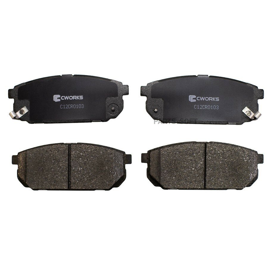 CWORKS Тормозные колодки задние, Low Metallic