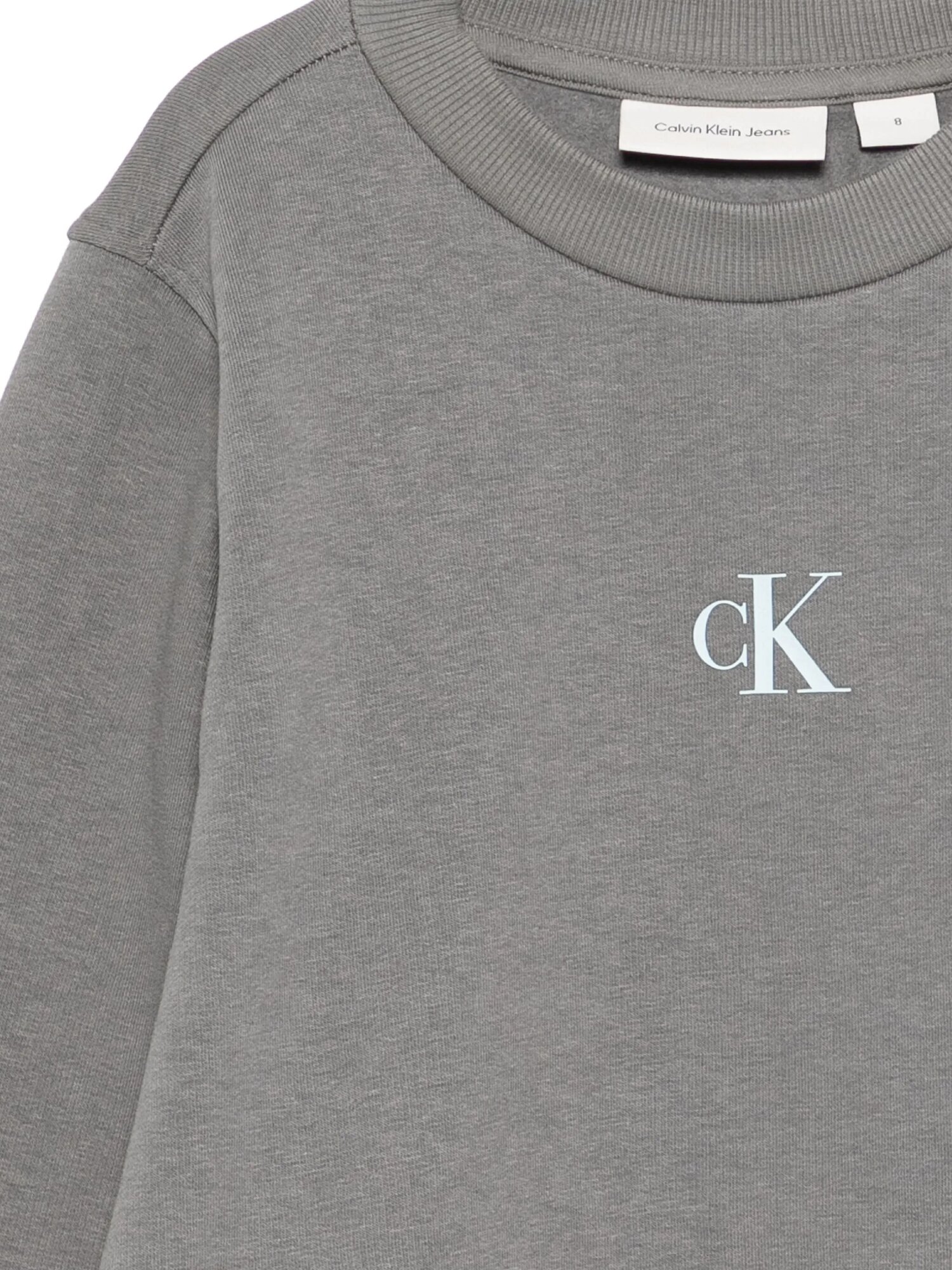 Толстовка CALVIN KLEIN Logo-print sweatshirt, размер 4 года, серый/синий/голубой — фото 1