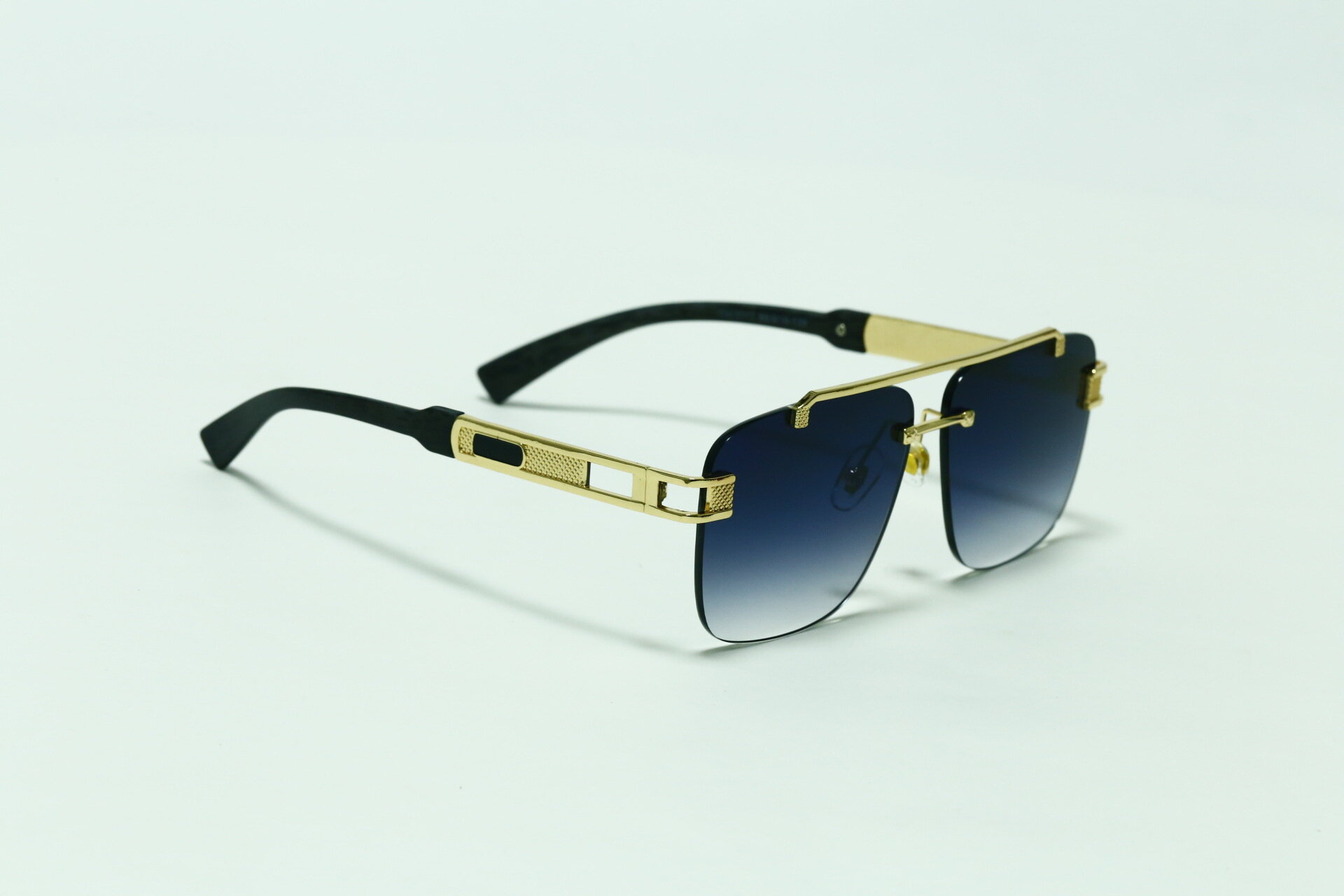 Style Мужские безободковые квадратные очки с деревянной текстурой