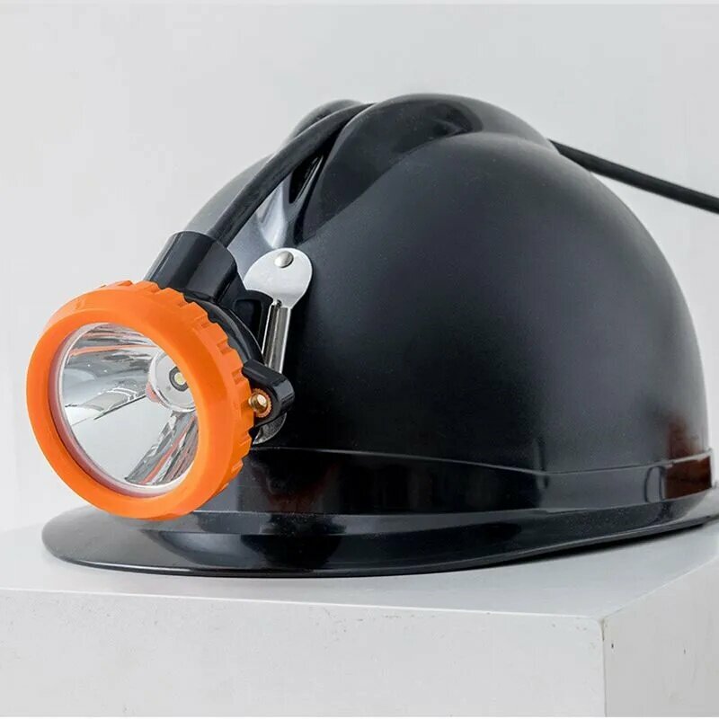 Шахтерский фонарь-прожектор, оранжевый/черный, 1000 м, 45Вт, 5000мАч, 18 ч непрерывной работы