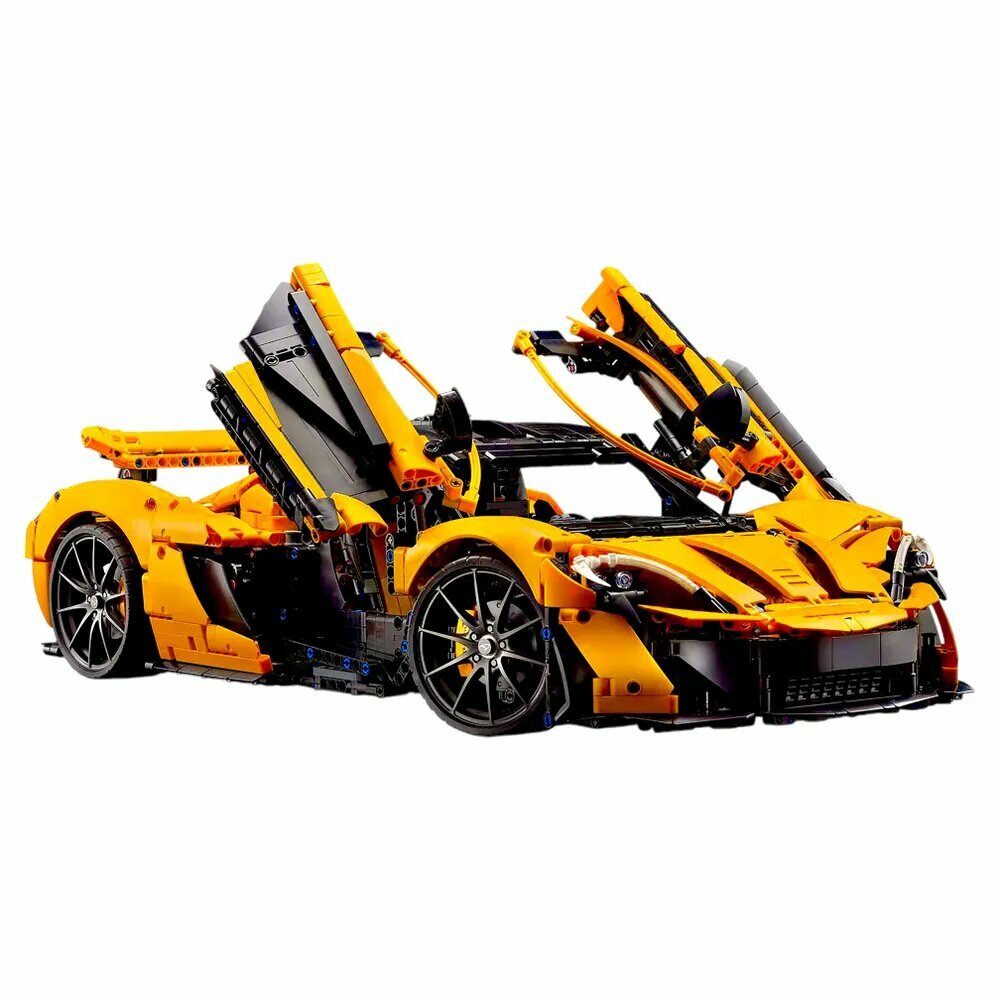 Конструктор пластиковый гоночная машина P1, 2298 деталей, совместим с LEGO, оранжевый