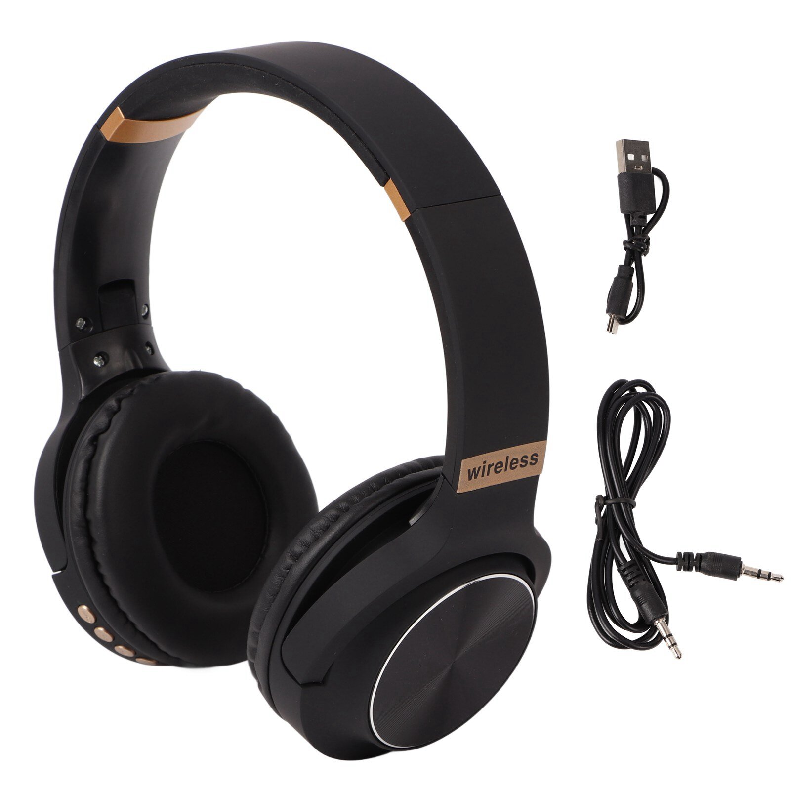 Складная Bluetooth-гарнитура, многофункциональная, с шумоподавлением, Hi-Fi стерео, беспроводные Bluetooth-наушники, черные