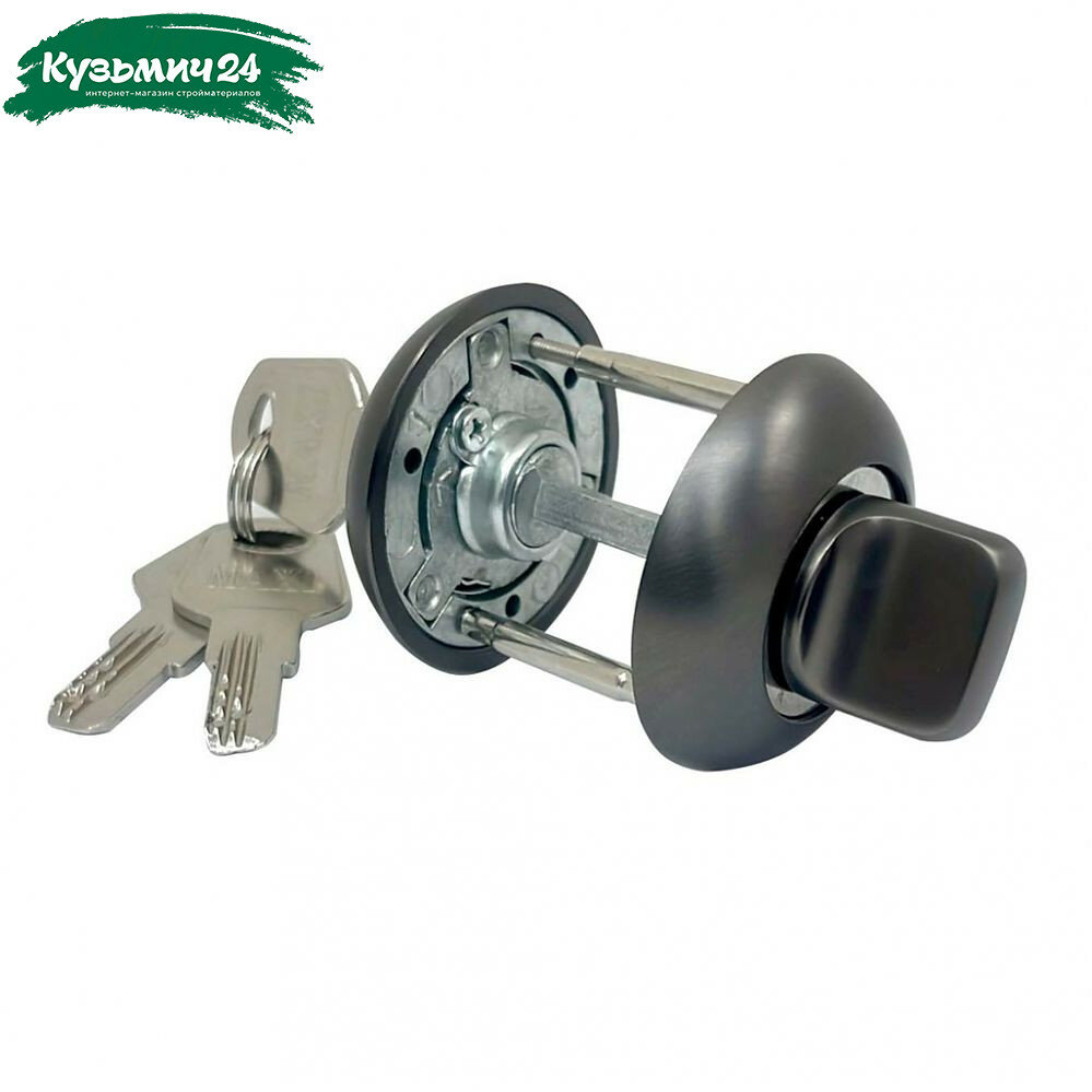 Накладка-фиксатор Maxi Locks RW1ET GRF с ключом, круглая, графит