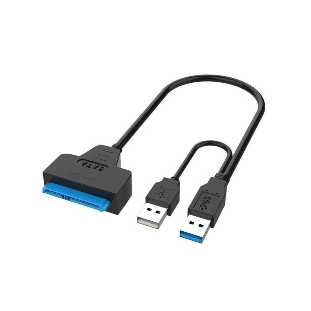 30-сантиметровый двойной кабель-адаптер жесткого диска USB3.0 к Serial ATA с внешними интерфейсами питания и быстрой передачей данных