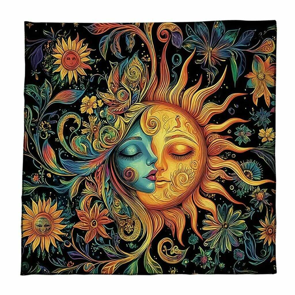 Складная бархатная скатерть для таро, компактный дизайн, подходит для путешествий, - C 75x75 см