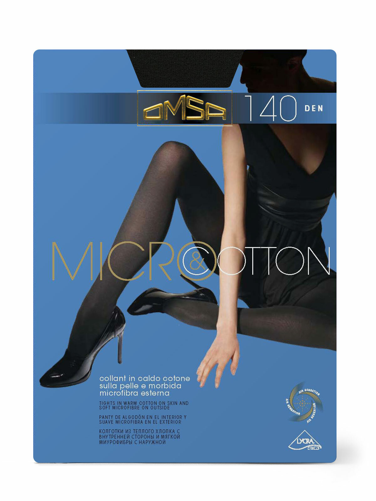 Колготки Micro&Cotton 140 den, хлопок и LYCRA®