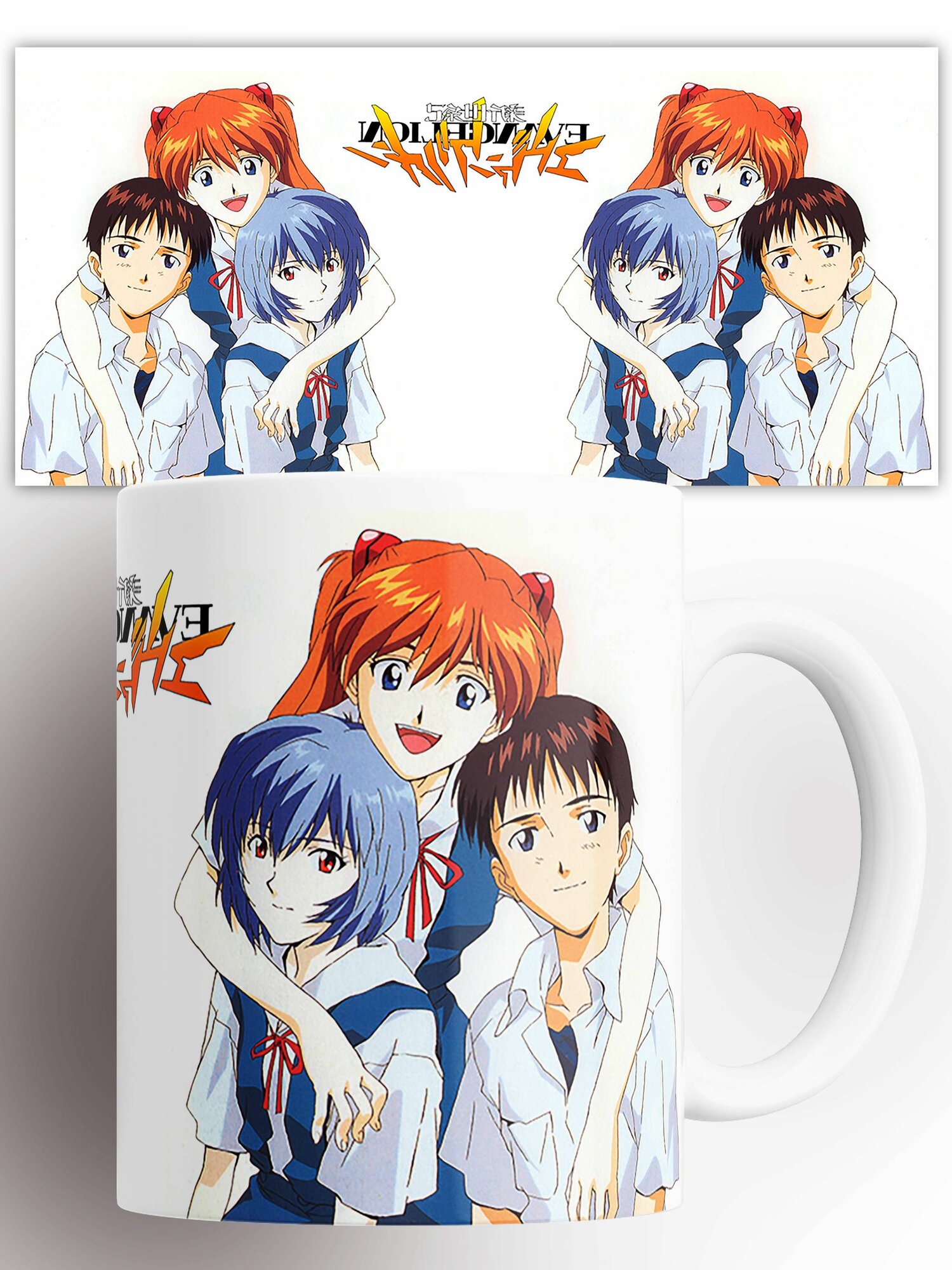 Кружка аниме Евангелион Evangelion персонажи 330 мл