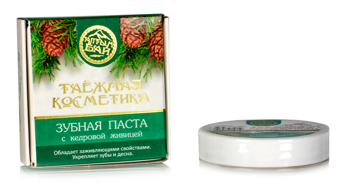 Зубная паста с кедровой живицей зубной порошок с каолином, 25 гр