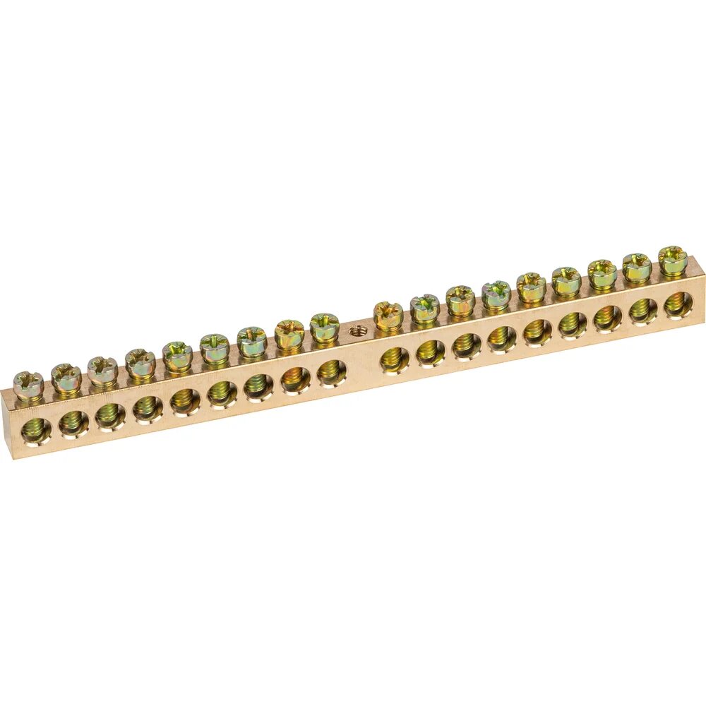 ЭРА Шина NO12234 PEN земляноль 8x12мм 18/1 латунная крепеж по центру Б0047250